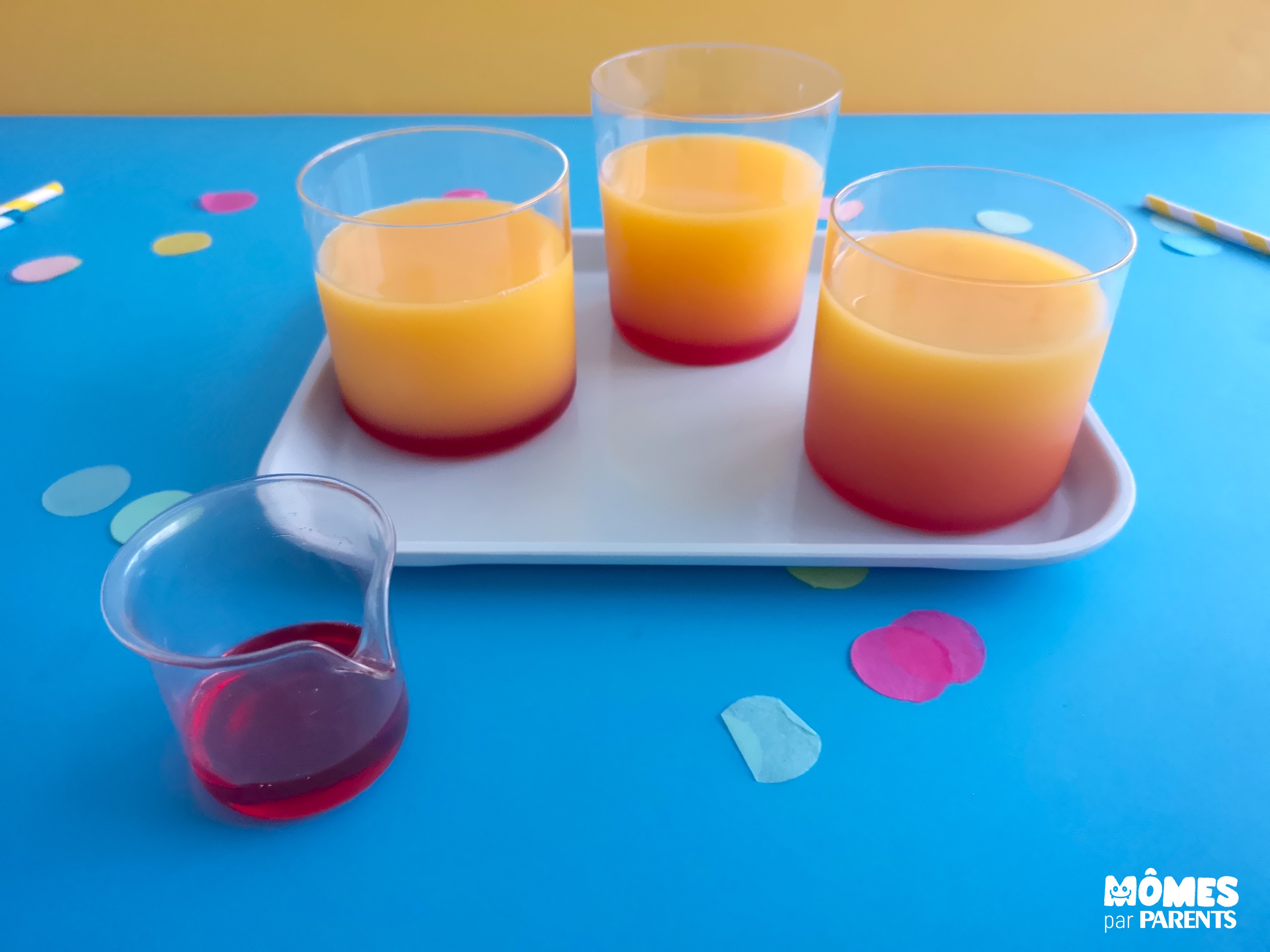 Boisson enfant : cocktail arc-en-ciel | MOMES