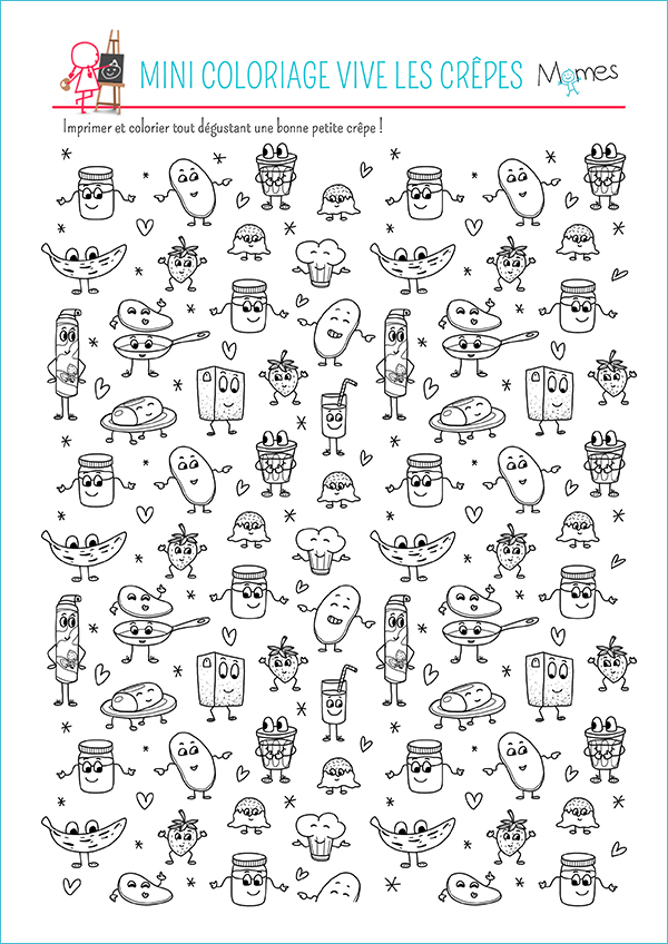 Coloriage Crêpes | MOMES