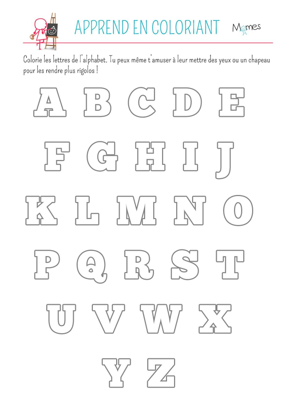 Lettres De L'alphabet à Imprimer Et à Colorier Les Lettres De