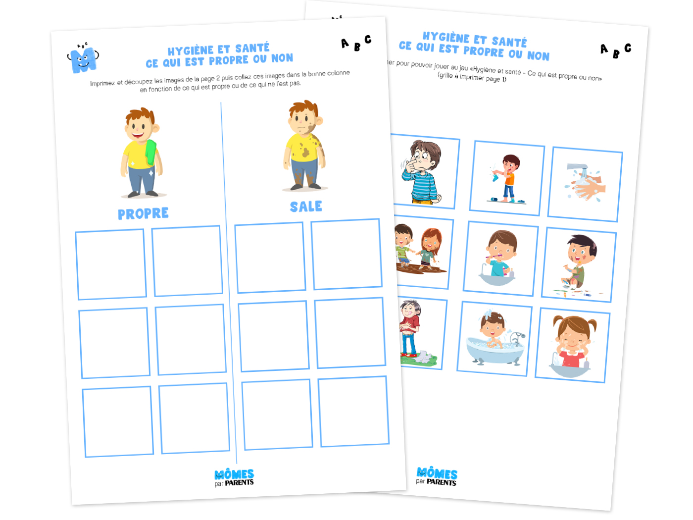 Jeu à imprimer - hygiène et santé | MOMES