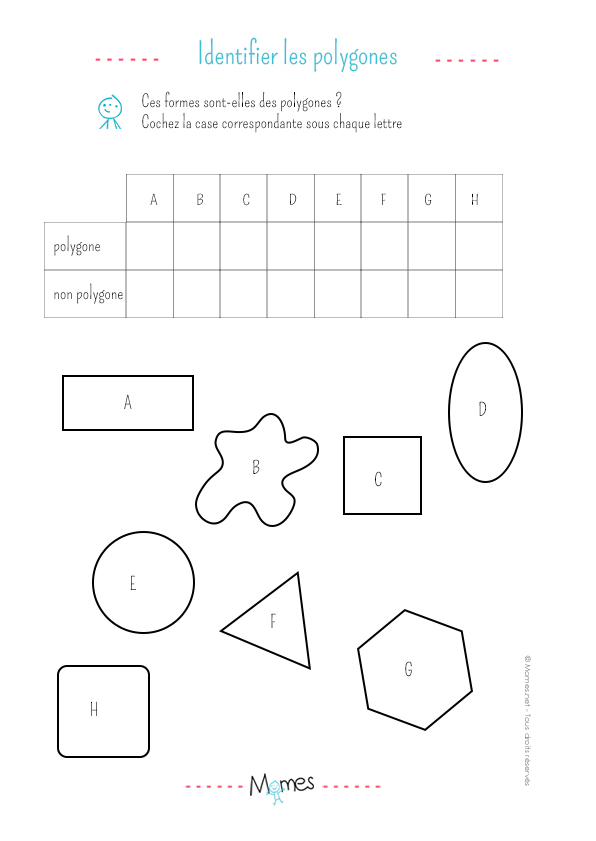 Identifier les polygones : exercice de géométrie | MOMES