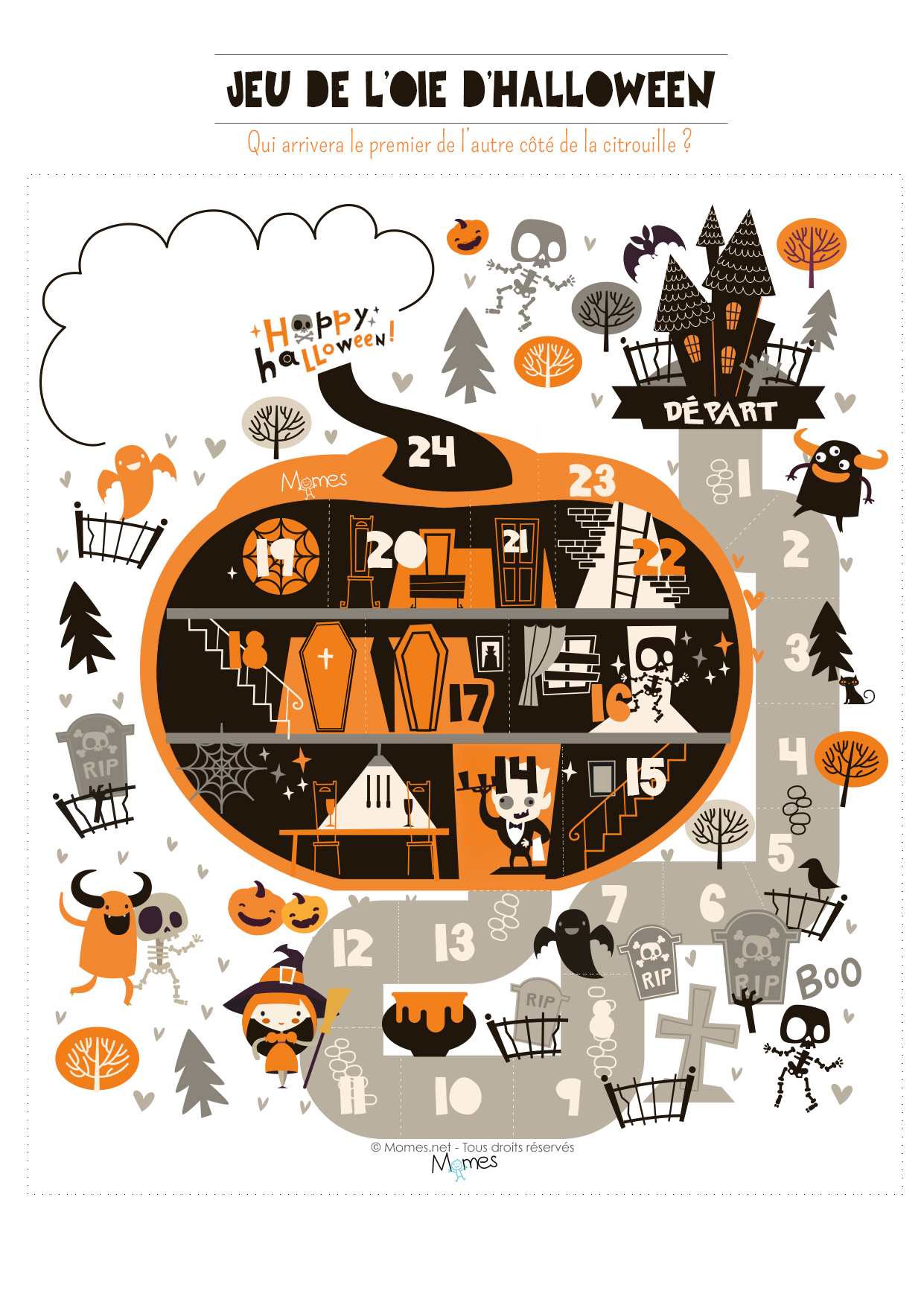 Jeu de l'oie d'Halloween | MOMES