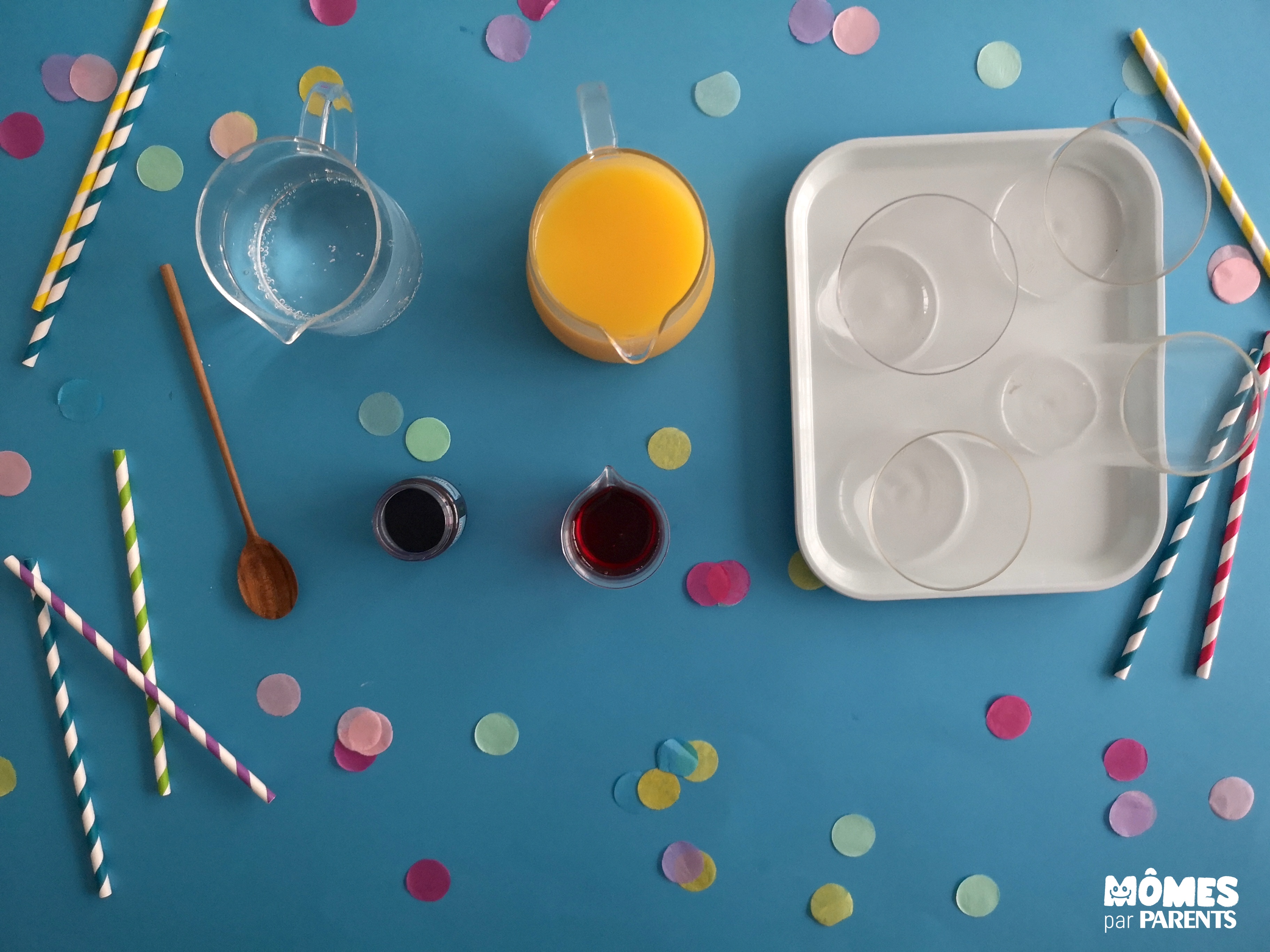 Boisson enfant : cocktail arc-en-ciel | MOMES