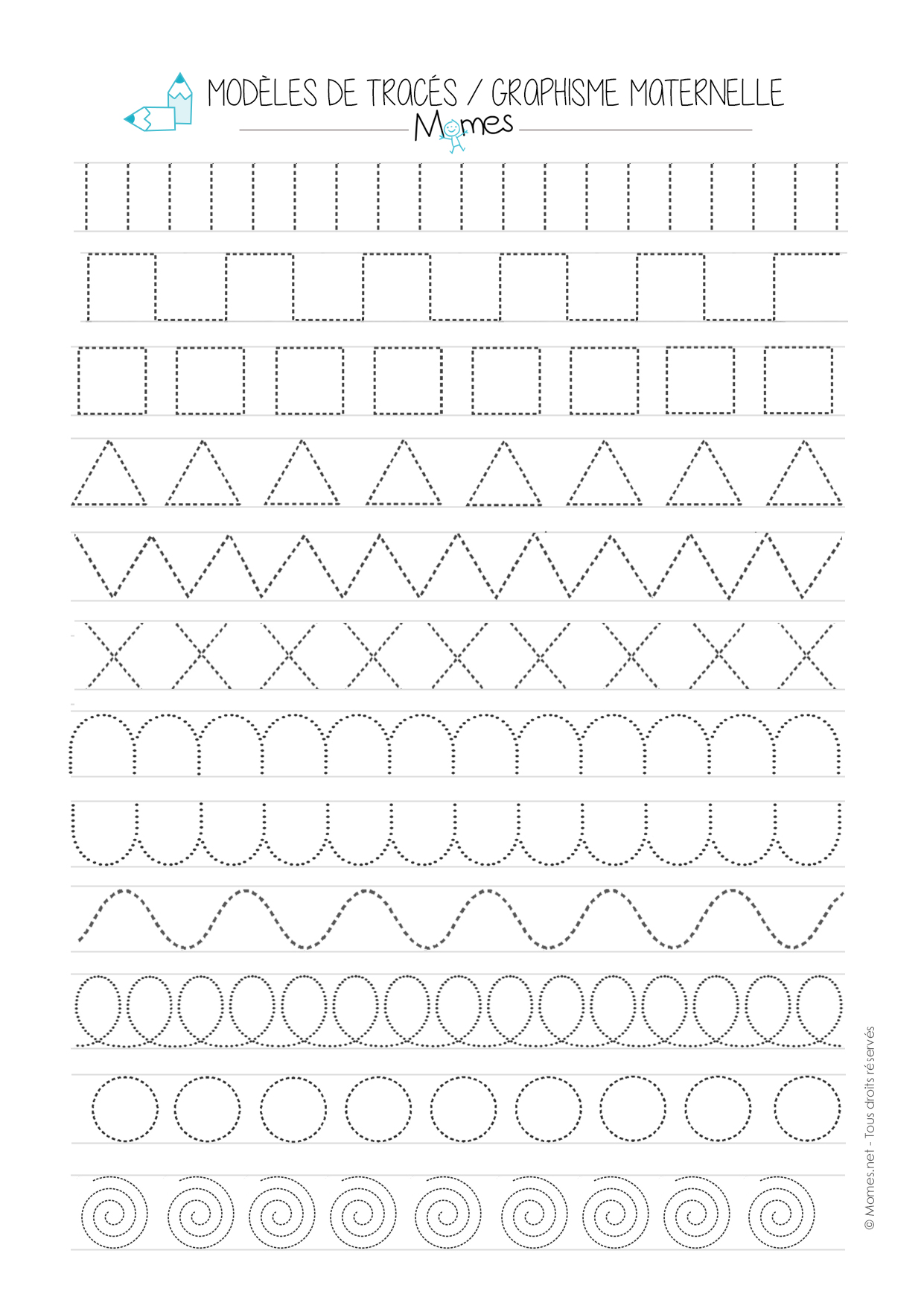 Modèles de dessin en pointillés | MOMES