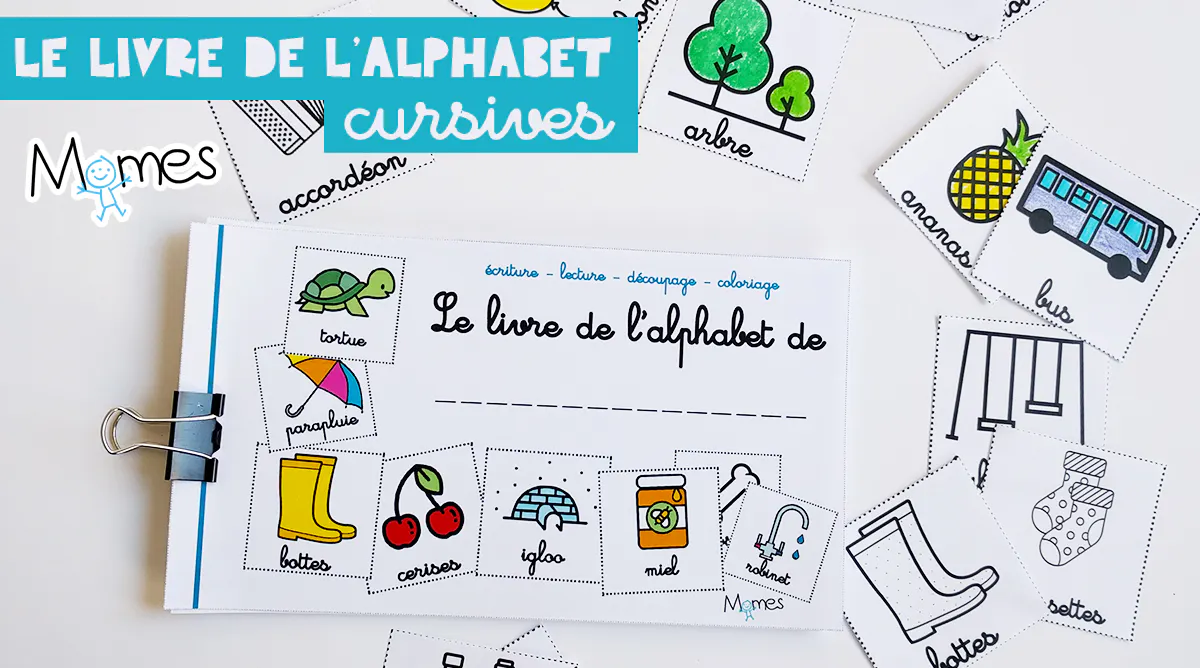 Mon livre d'alphabet en lettres cursives | MOMES