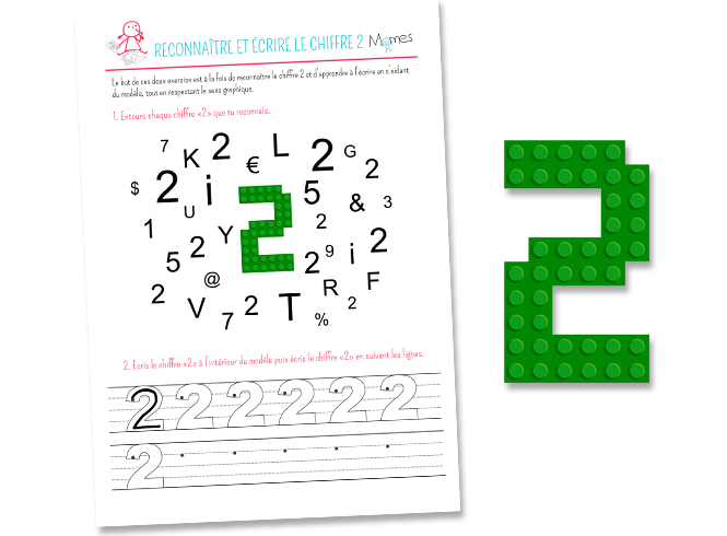 Reconnaître et écrire le chiffre 2 | MOMES