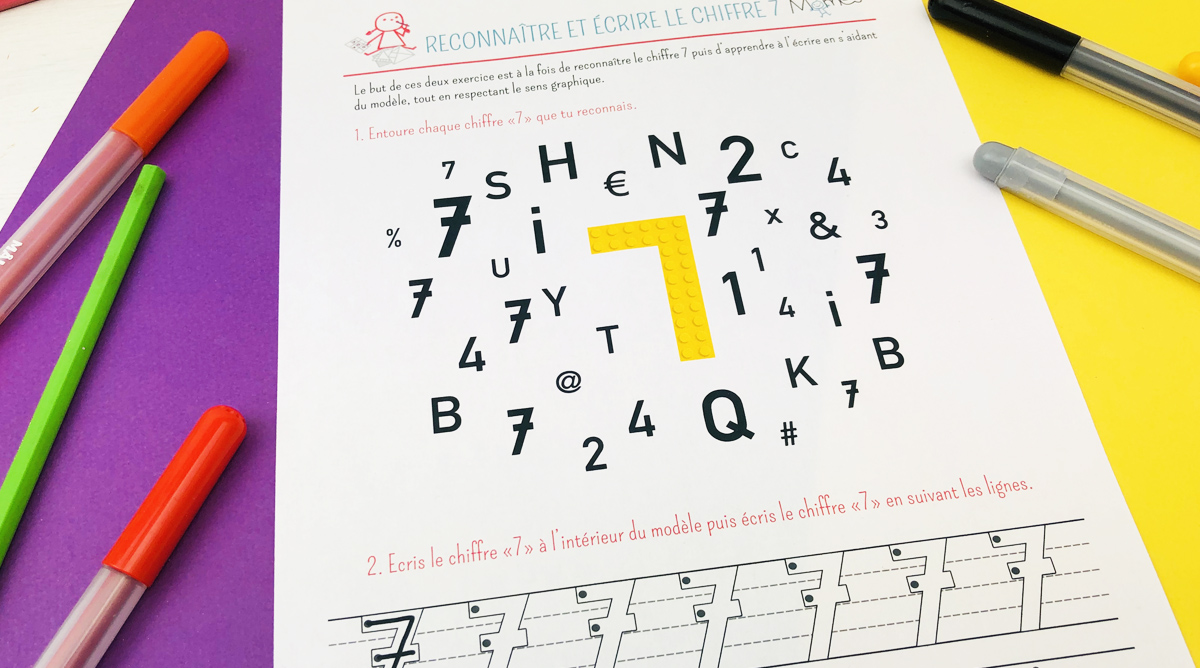 Maternelle : Reconnaître le chiffre 7 | MOMES