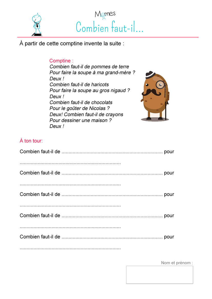 Exercices de rédaction pour enfants | MOMES