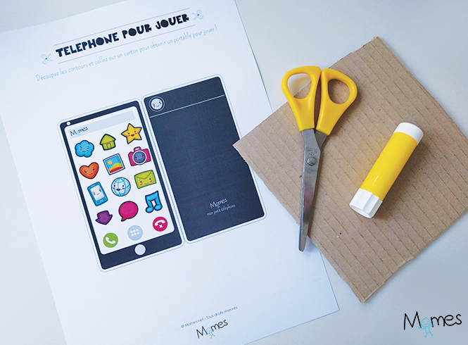 Mini téléphone à imprimer pour enfants | MOMES