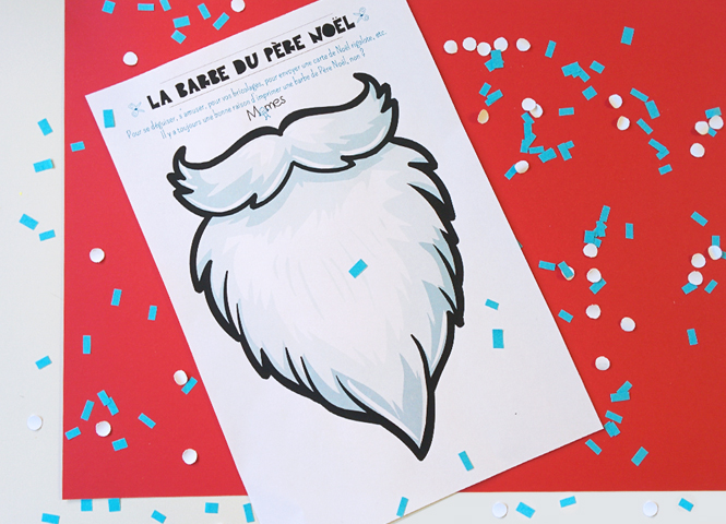 Barbe de Père Noël à imprimer | MOMES