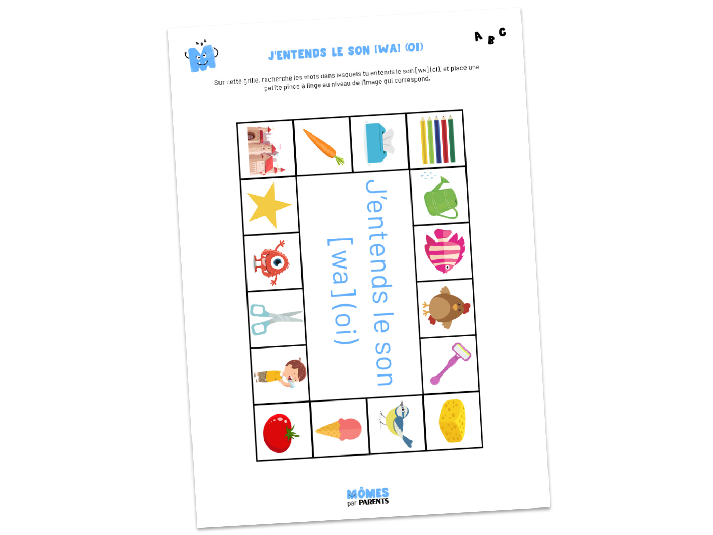 Reconnaitre le son [wa] | MOMES