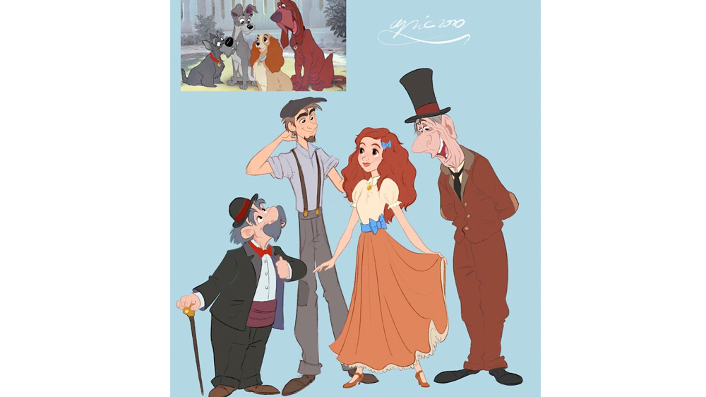 Alex Pick imagine les animaux des films Disney en humains | MOMES