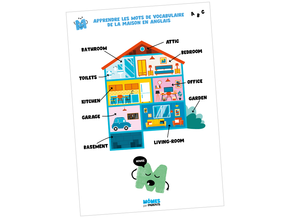 J'apprends le vocabulaire de la maison en anglais | MOMES