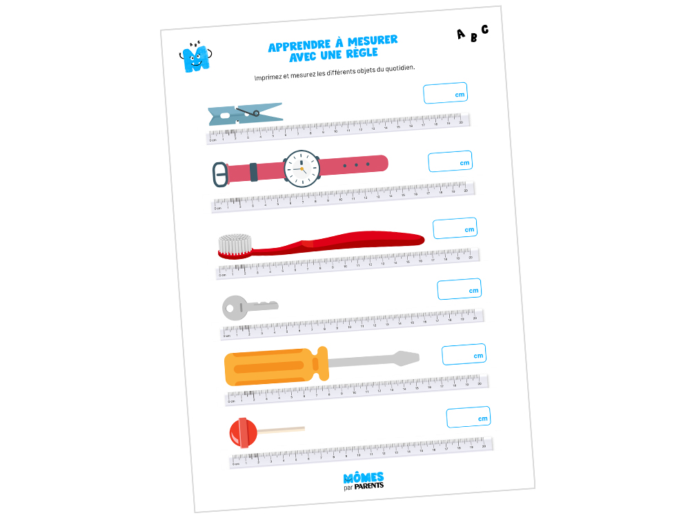Découvrez notre fiche pour apprendre à mesurer avec une règle | MOMES