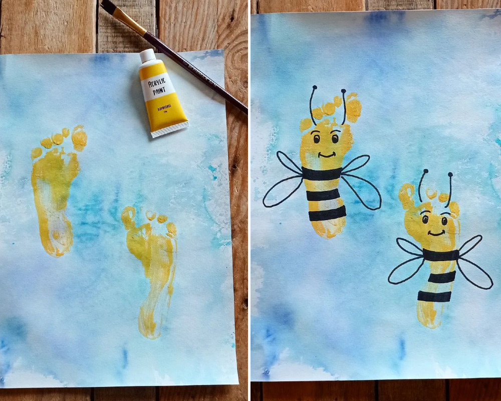 25 DIY avec des empreintes de main, de pied, et de doigt | MOMES