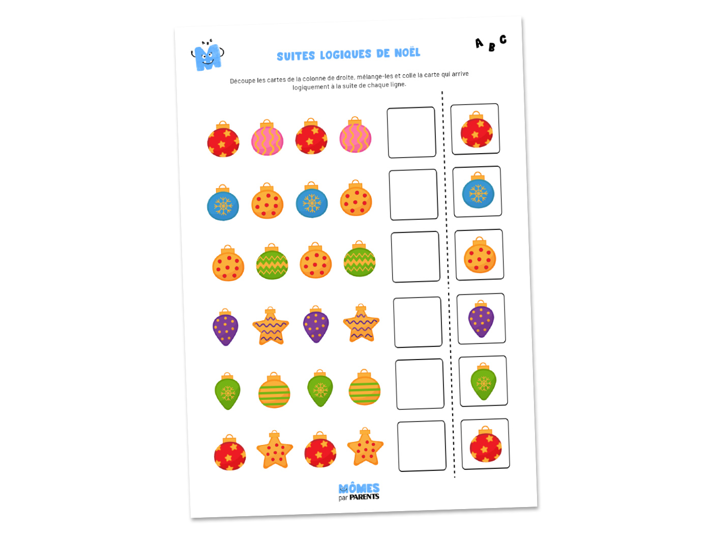 Suite logique et algorithme - Les boules de Noël | MOMES