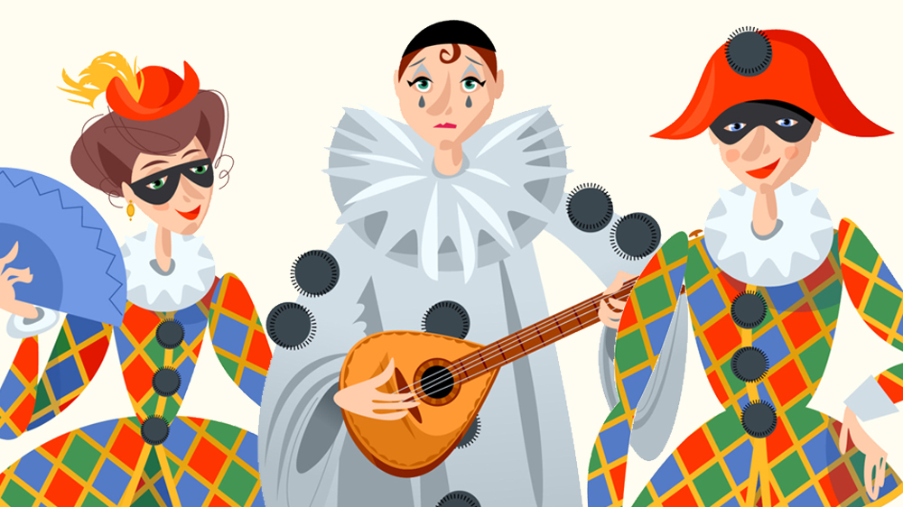 Commedia dell'arte : qui sont les personnages du carnaval ? | MOMES