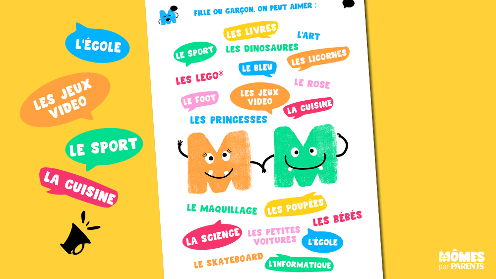 Affiche Antisexiste : Fille ou Garçon, on peut aimer... | MOMES