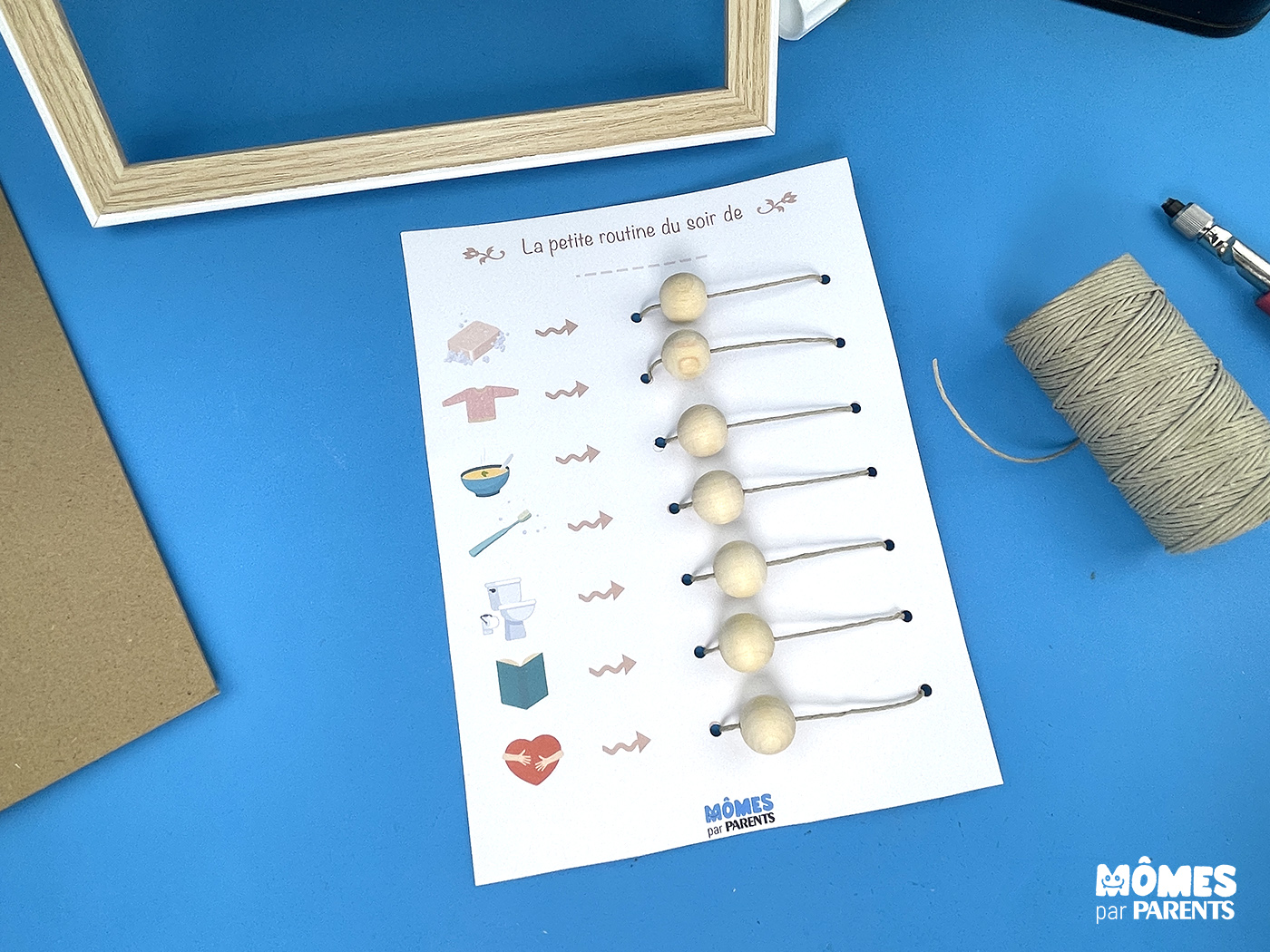 Tuto bricolage - Tableau de routine du soir pour les enfants | MOMES