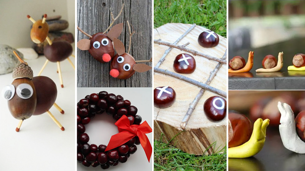 Idées de jeux et d'activités à faire avec des marrons, des glands et des châtaignes | MOMES
