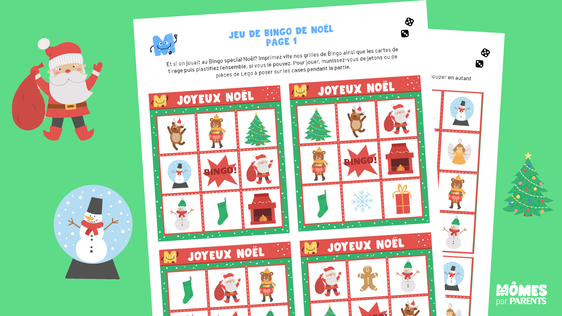 BINGO de Noël à imprimer | MOMES
