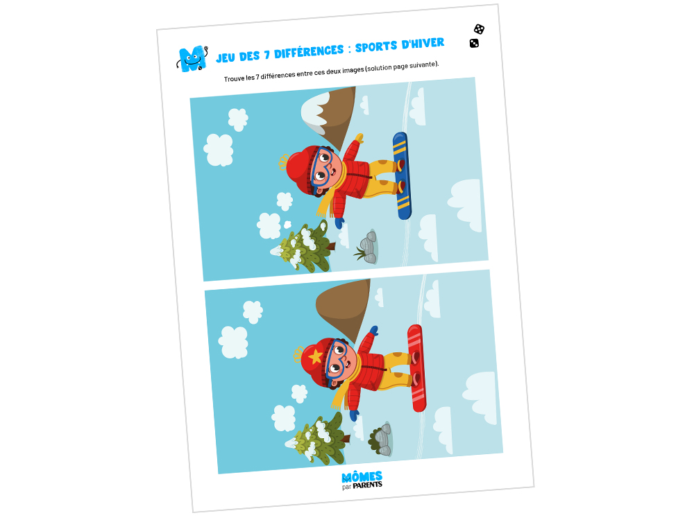 Jouez à notre jeu des 7 différences spécial sports d'hiver | MOMES