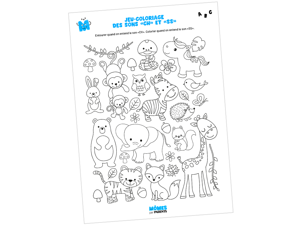 découvrez notre jeu-coloriage des sons "CH" et "SS" pour apprendre à ...