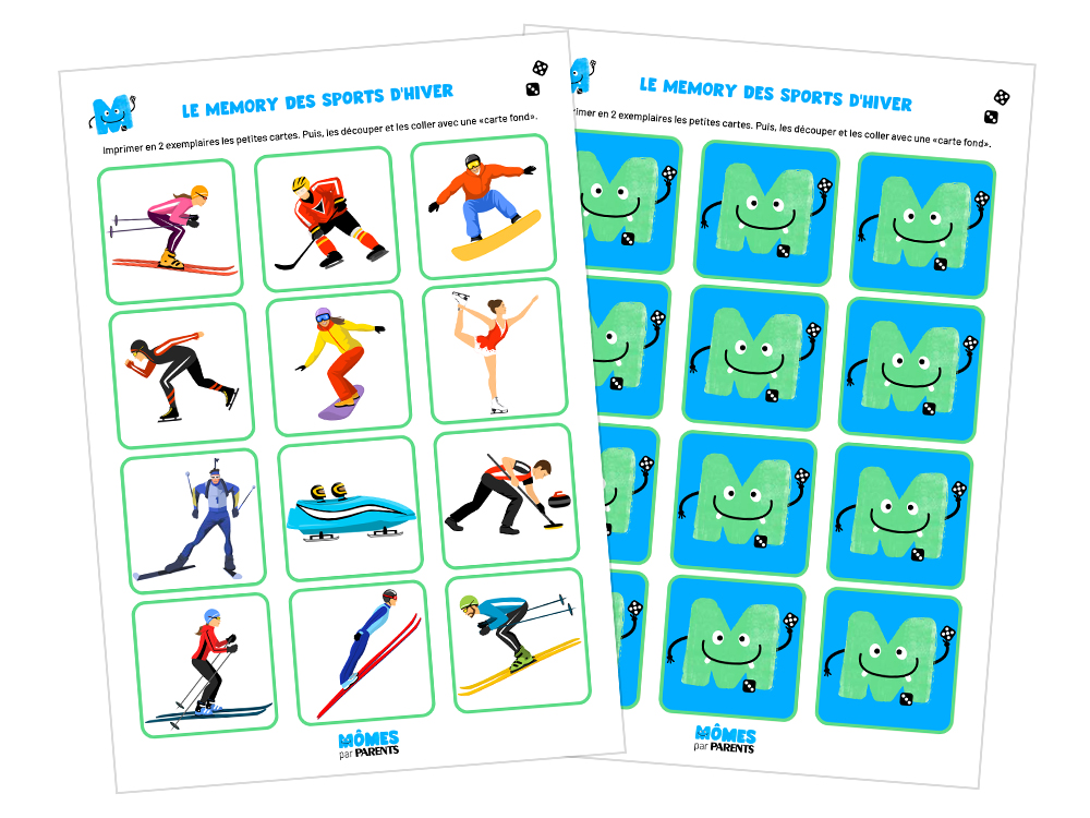 Découvrez notre jeu de Memory spécial sports d'hiver ! | MOMES