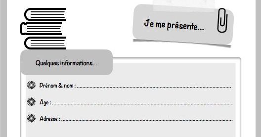 Fiche de présentation d'élèves pour la rentrée | MOMES