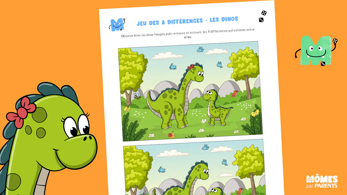 Jeu des erreurs sur les dinosaures | MOMES