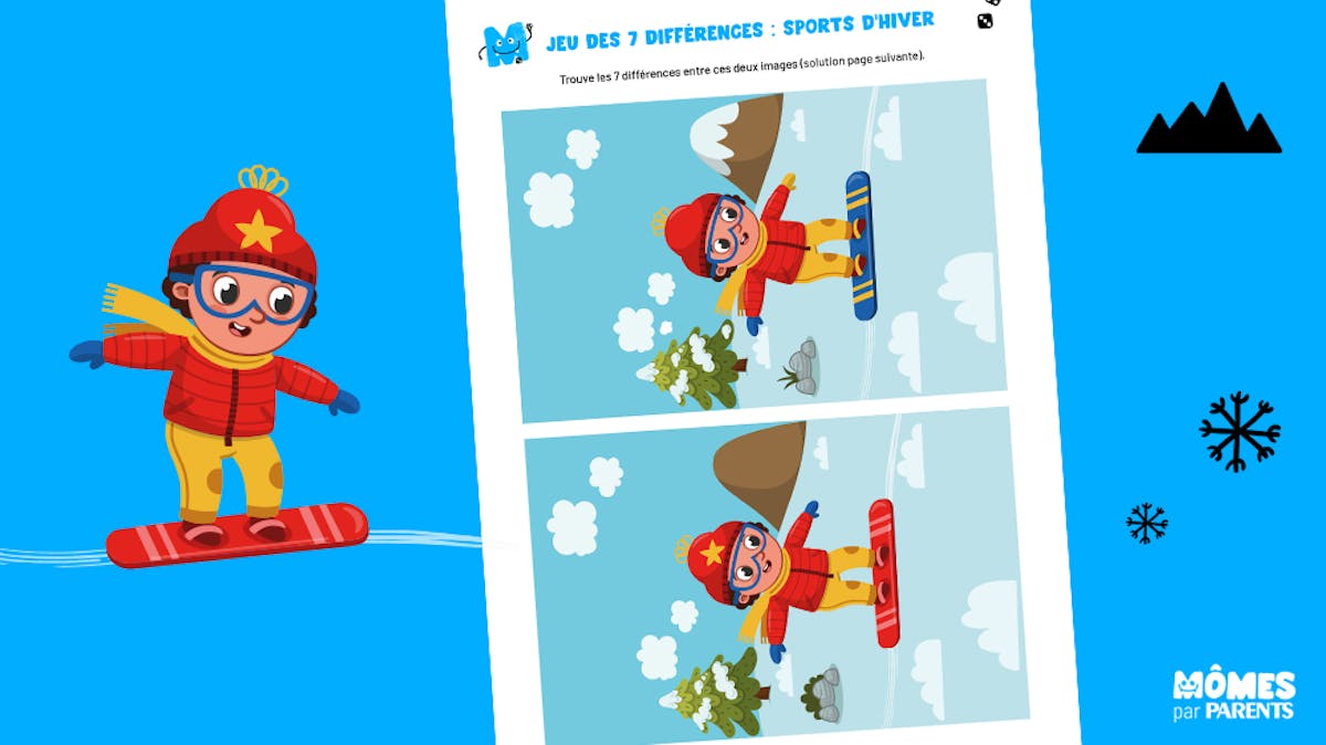 Jouez à notre jeu des 7 différences spécial sports d'hiver | MOMES