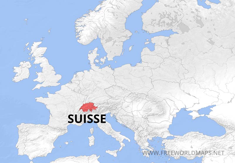 Géographie : carte de la Suisse | MOMES