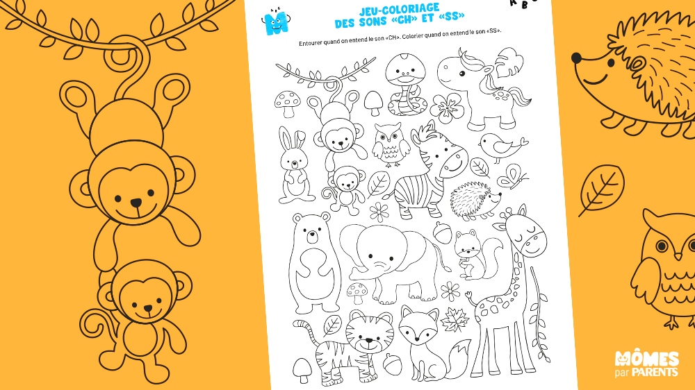 découvrez notre jeu-coloriage des sons "CH" et "SS" pour apprendre à ...