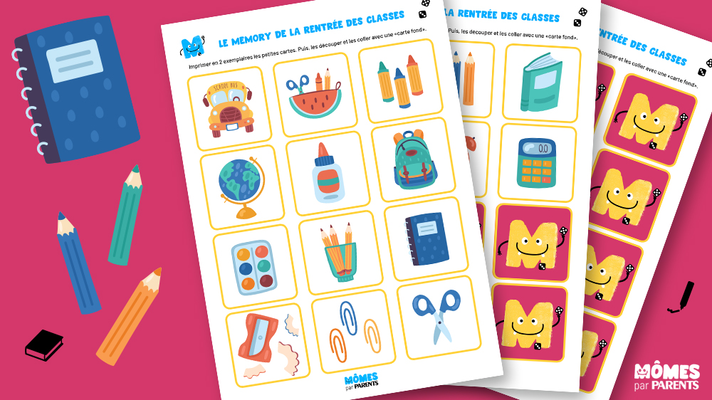 Découvrez notre jeu de Memory spécial Rentrée des classes | MOMES