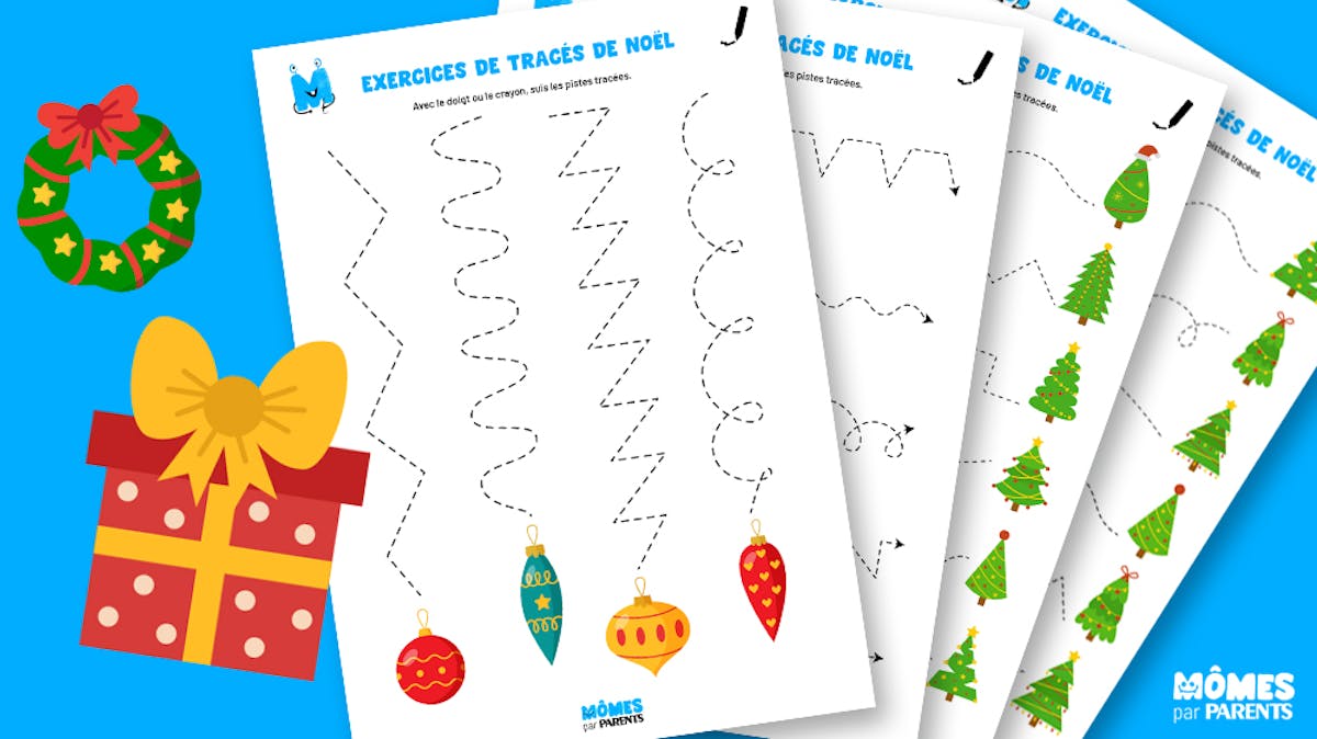 Découvrez nos super exercices de tracés de Noël | MOMES