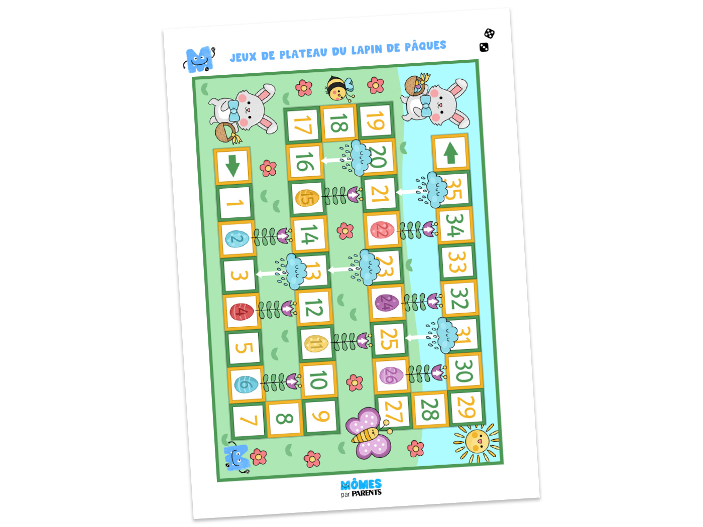 Jeu de plateau de Pâques à imprimer : devenez le champion des œufs en ...