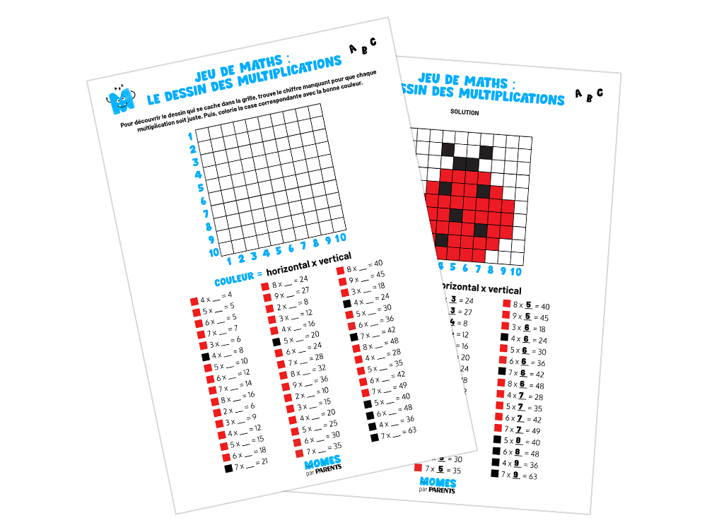 Téléchargez notre super jeu de maths : le dessin des multiplications ...
