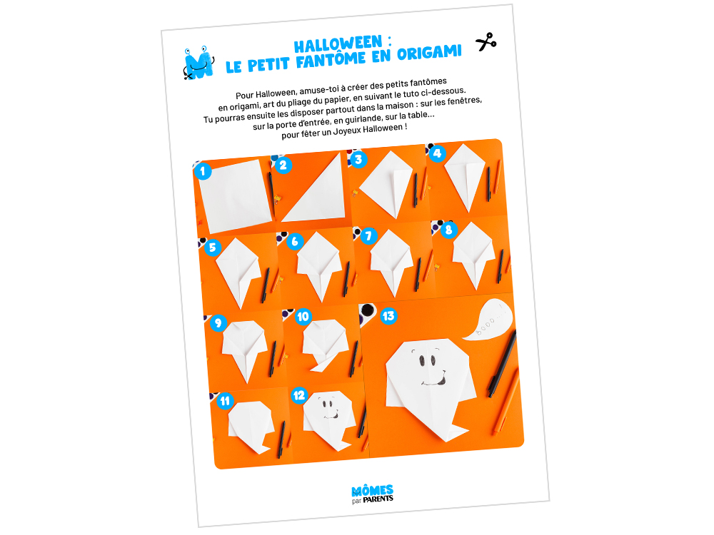 Vacances de La Toussaint : créez des fantômes en Origami pour Halloween ...