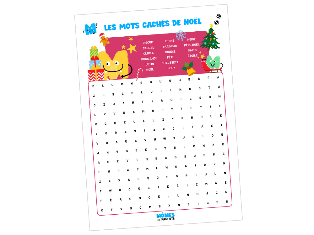 Découvrez notre jeu de mots cachés spécial Noël | MOMES