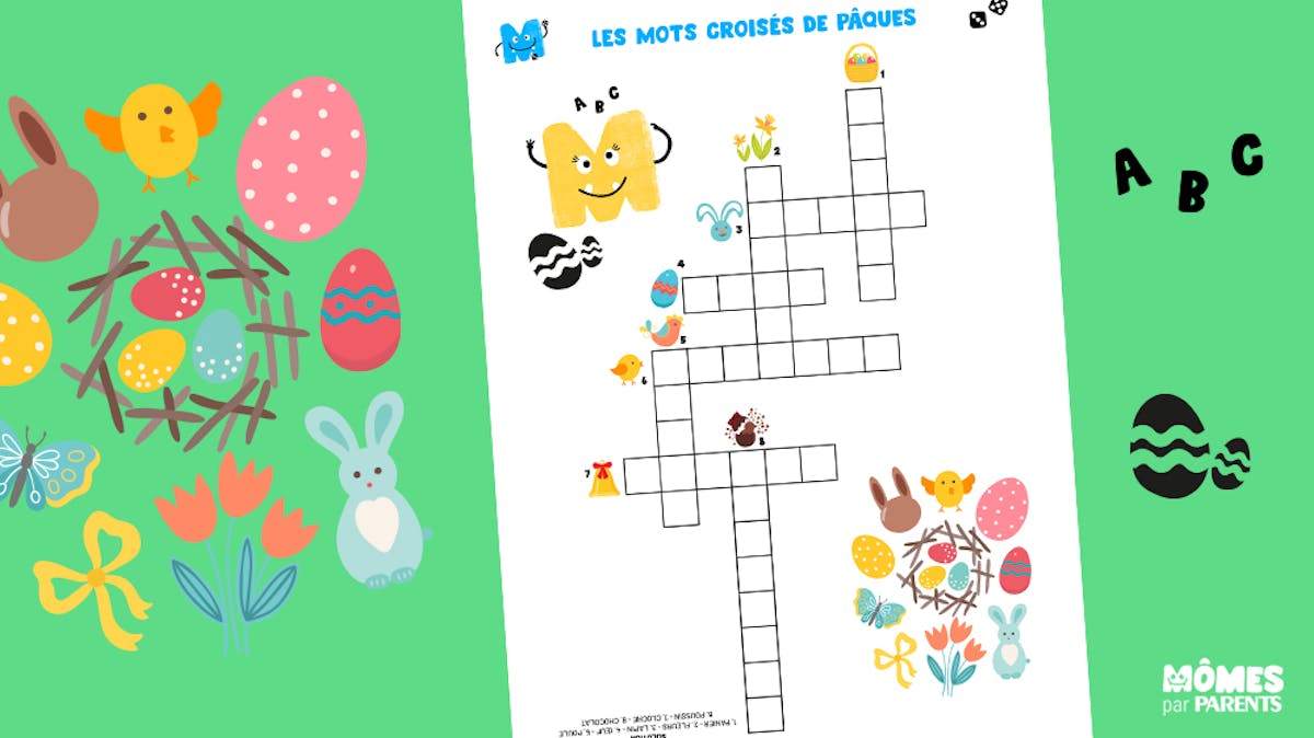 Vocabulaire : téléchargez nos mots croisés de Pâques | MOMES