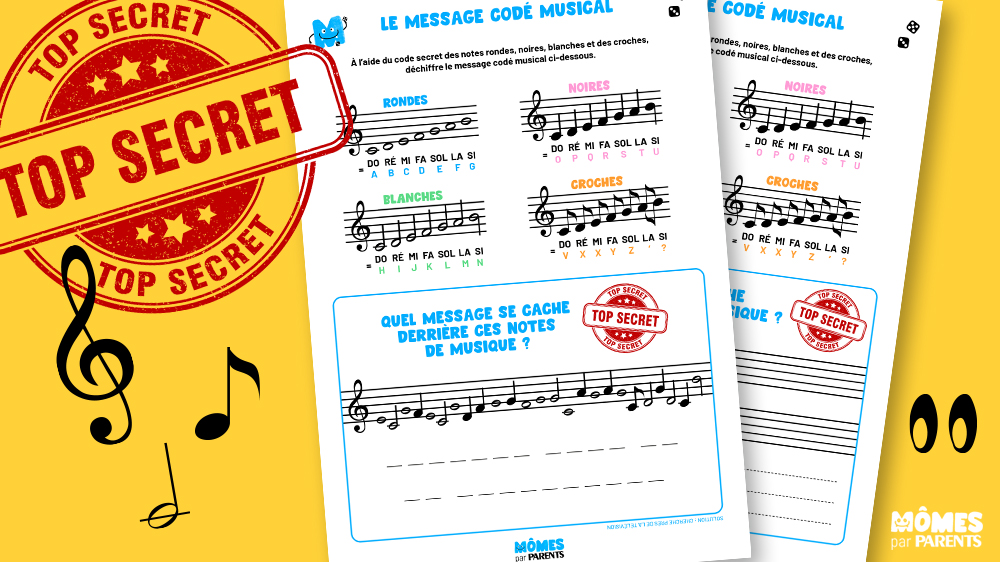 Découvrez et créez un code secret musical pour chasse au trésor | MOMES