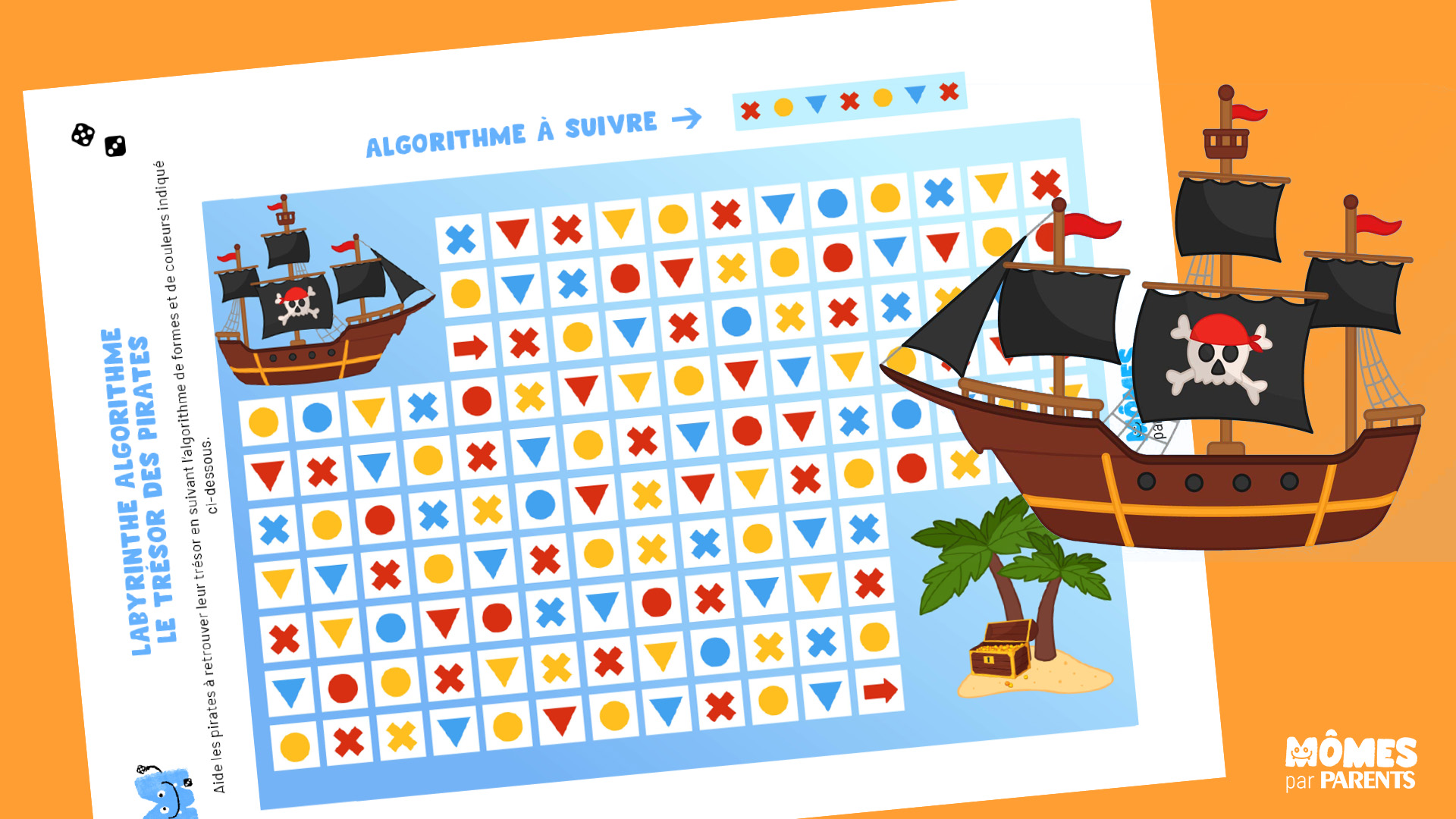 Jeu de labyrinthe pirate: Aidez à retrouver le trésor perdu ...