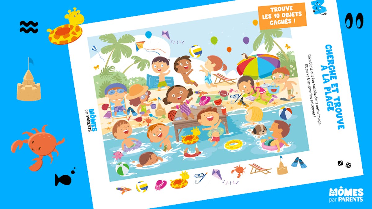 À la plage : jeu cherche et trouve les objets cachés ! | MOMES