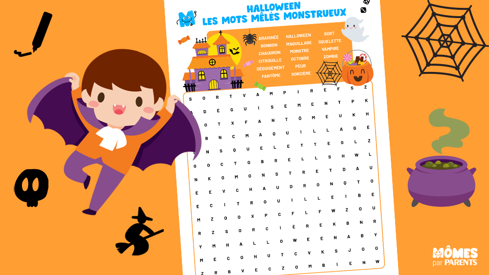Découvrez notre jeu de mots mêlés spécial Halloween | MOMES