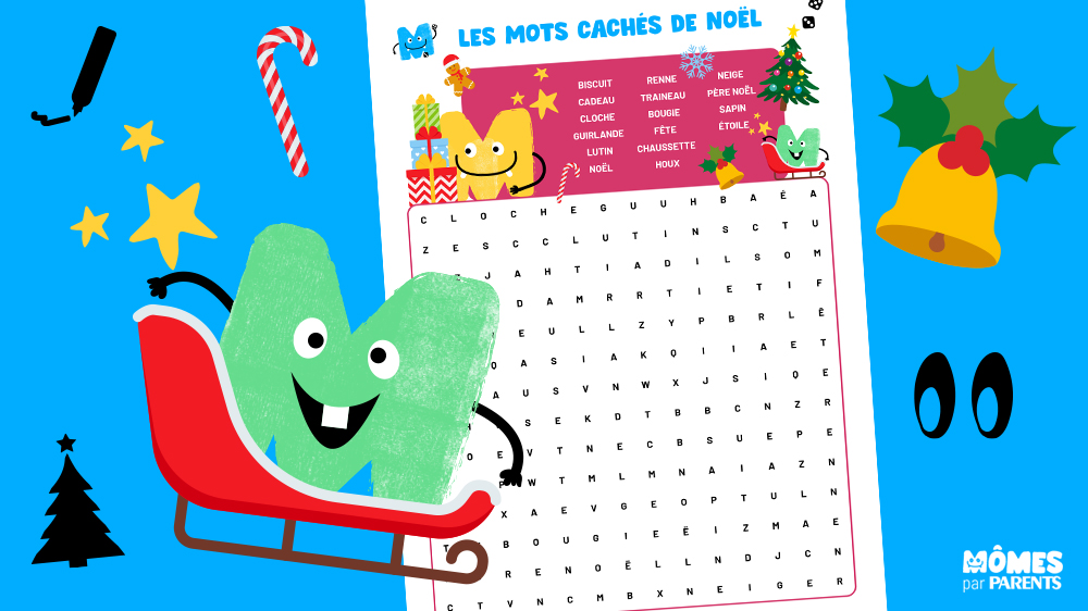 Découvrez notre jeu de mots cachés spécial Noël | MOMES