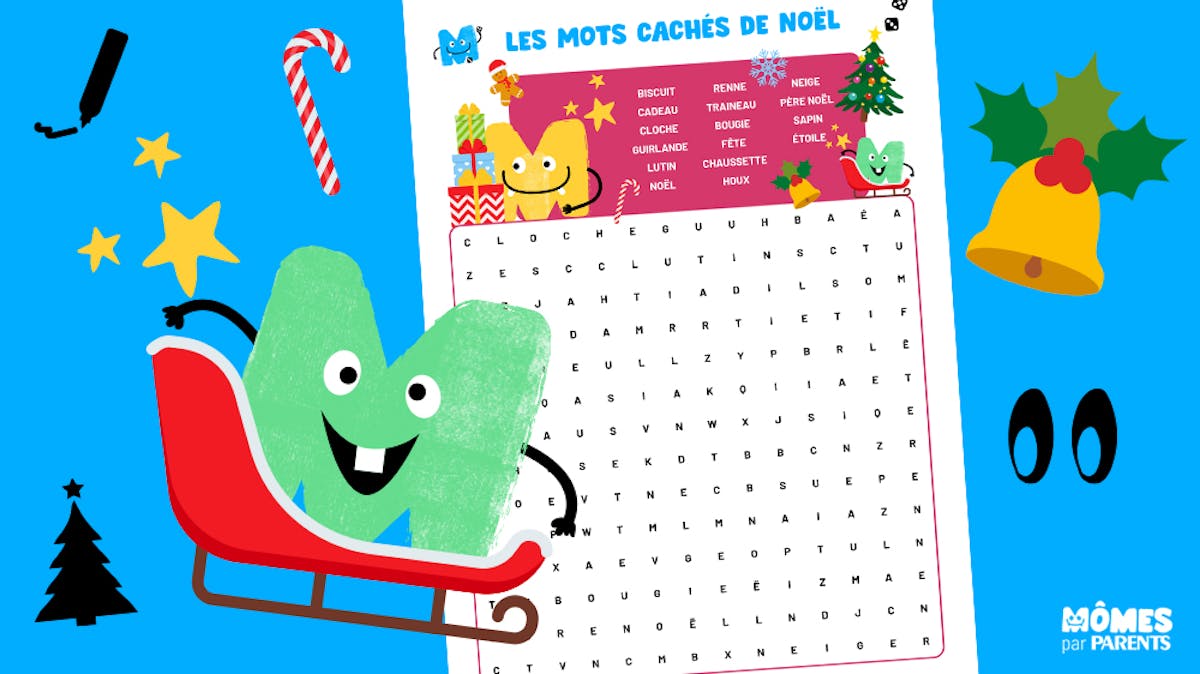 Découvrez notre jeu de mots cachés spécial Noël | MOMES