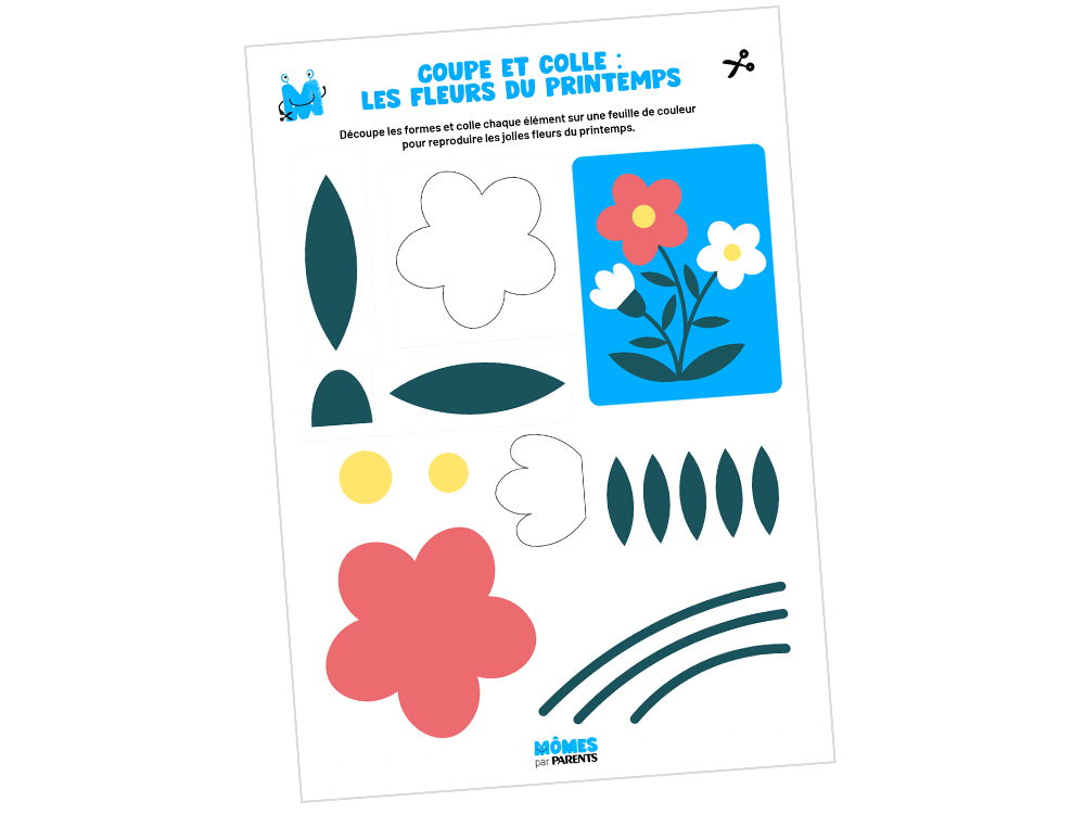Découpe et colle : une activité fleurie et créative pour le printemps ...