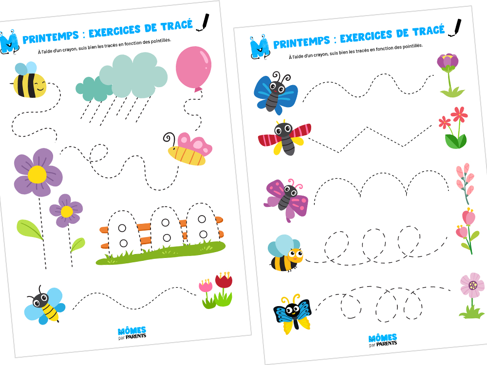 Printemps : des tracés ludiques pour apprendre la pré-écriture en s ...