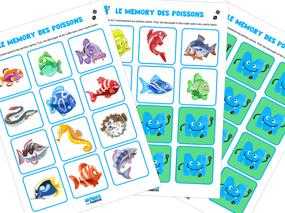 Découvrez notre jeu de Memory des poissons | MOMES