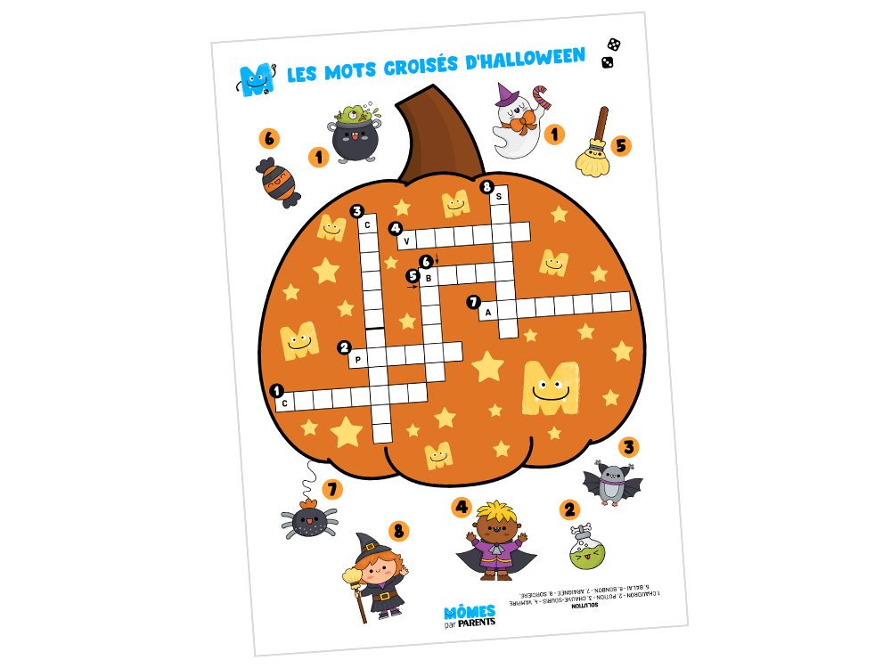 Mots croisés Halloween : un jeu amusant pour célébrer la fête des ...